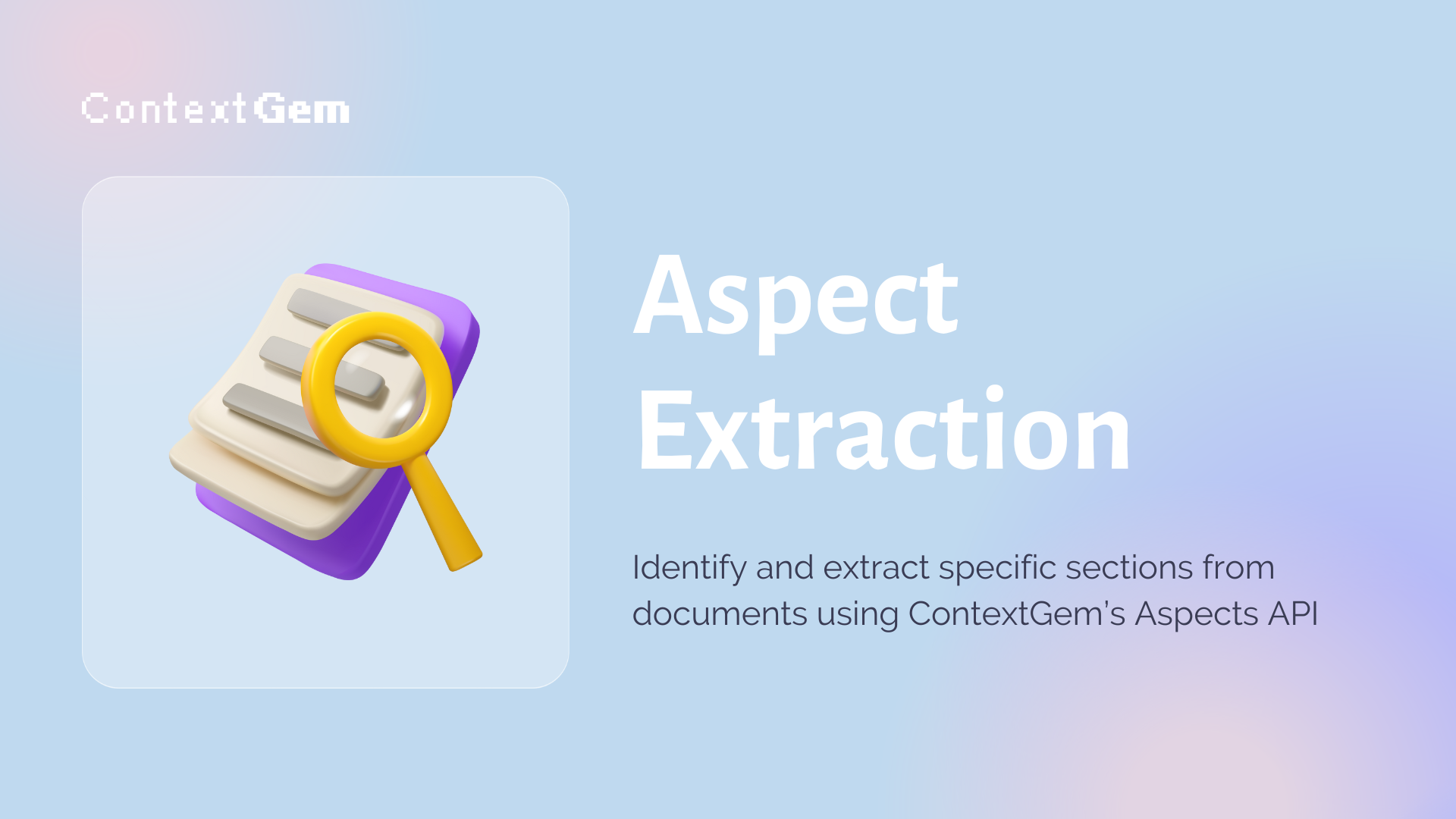 Aspect Extraction — Contextgem 0120 Documentation